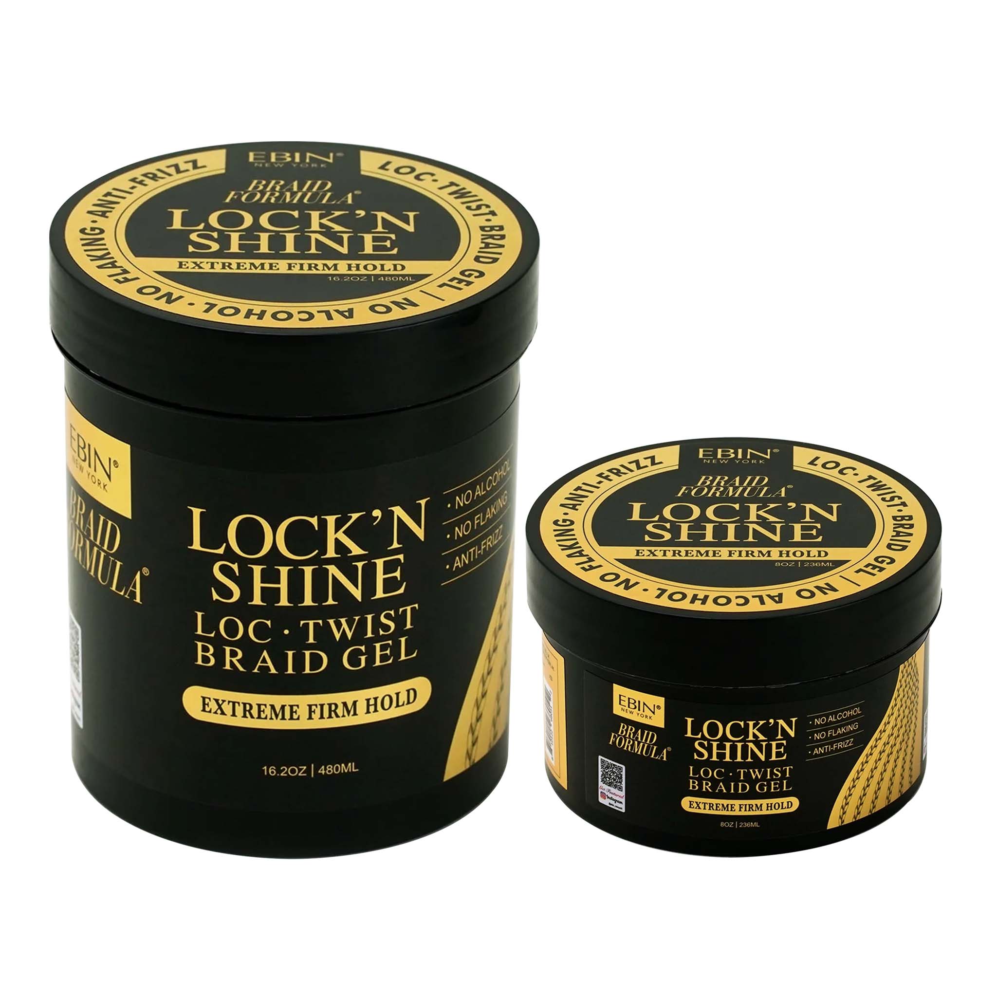 EBIN Braid Formula Lock'n Shine Loc, Twist, Braid Gel [Extreme Firm Ho